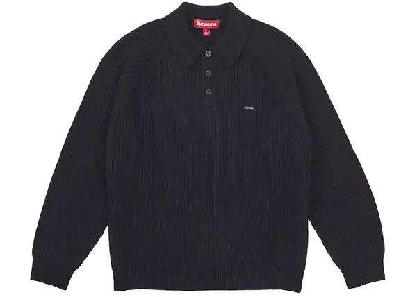 Supreme Small Box Polo Shirt Sweater - Black