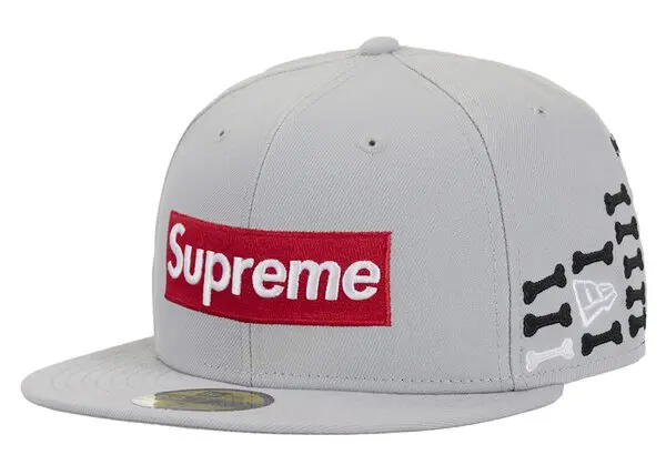 Supreme Bones Box Logo New Era 59fifty Fitted Cap - Grey