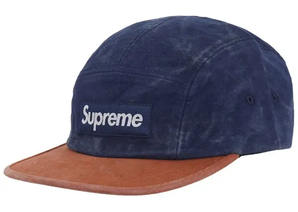 Supreme Moleskin Camp Cap - Navy Blue
