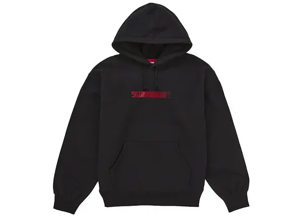Supreme Swarovski Motion Logo Hooded Sweatshirt - Black