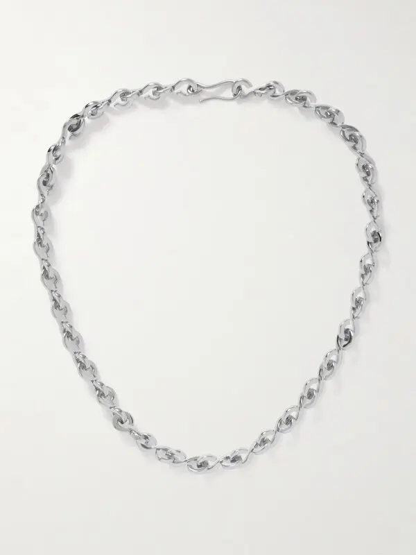 LAURA LOMBARDI Nuova Rhodium-plated Chain Necklace - Silver