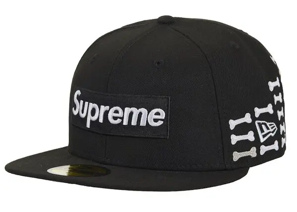 Supreme Bones Box Logo New Era 59fifty Fitted Cap - Black
