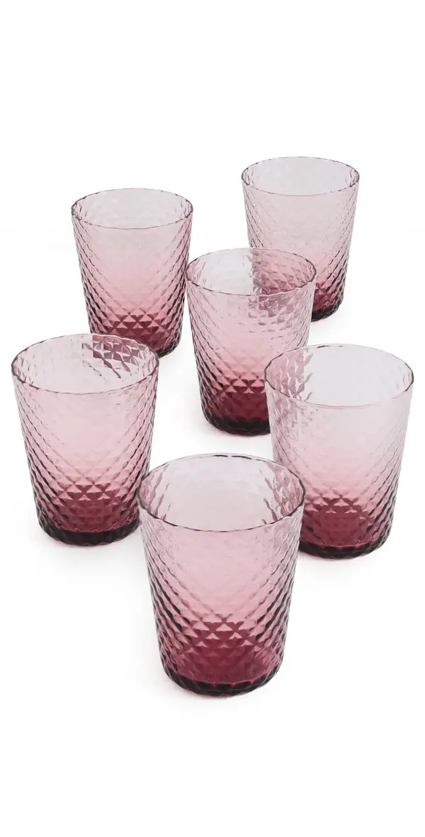 ZAFFERANO Isolano Tumblers Set Of 6 - Amethyst
