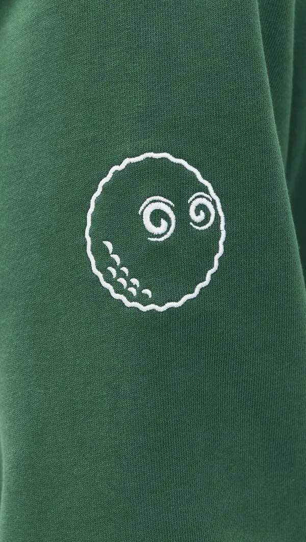 MALBON Collegiate Quarter-zip Sweatshirt - Forest