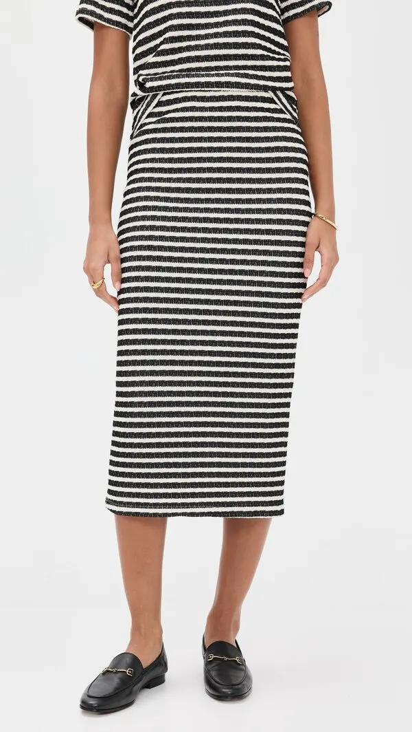 LE BOP Pencil Skirt With Stripe Pattern