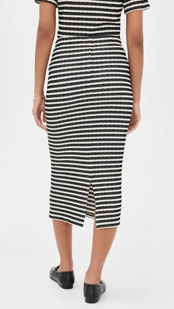 LE BOP Pencil Skirt With Stripe Pattern