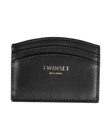 TWINSET Cardholder Cow Leather - Black