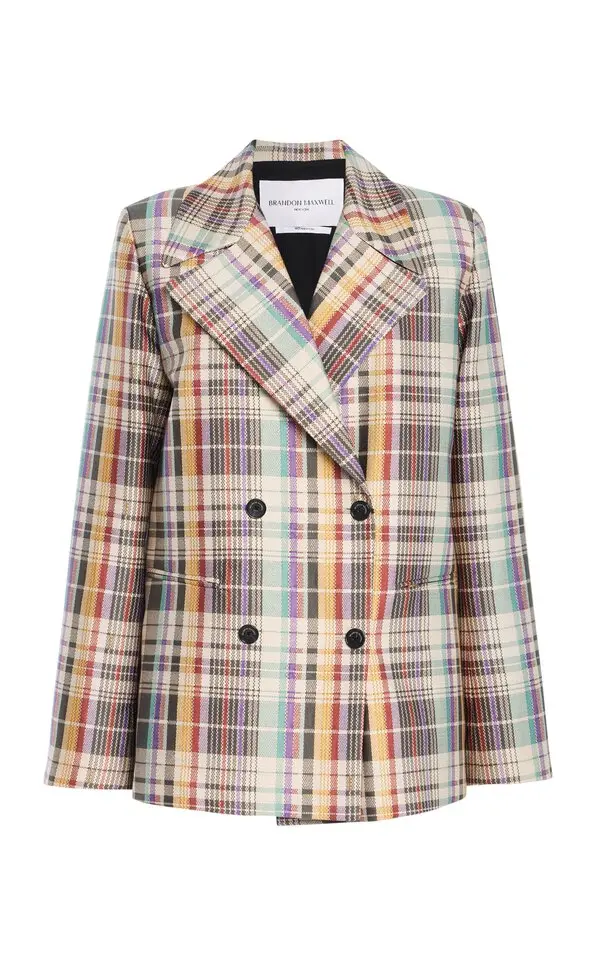 Brandon Maxwell The Delaney Wool-blend Blazer - Plaid