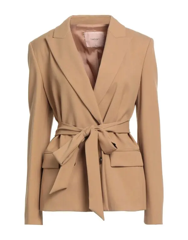 TWINSET Belted Double-breasted Blazer