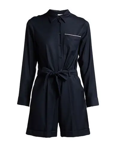 Peserico Playsuit In Virgin Wool Blend - Blue