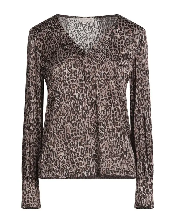 CAMICETTASNOB Leopard-print Satin Top