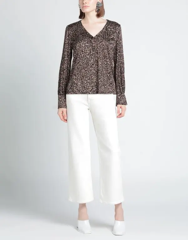 CAMICETTASNOB Leopard-print Satin Top