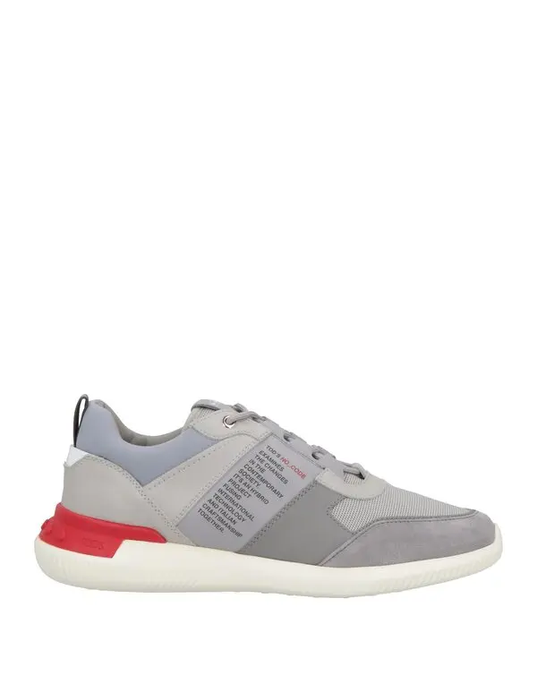 TOD'S NO CODE Low-top Sneakers In Leather And Textile Fibers - Grey