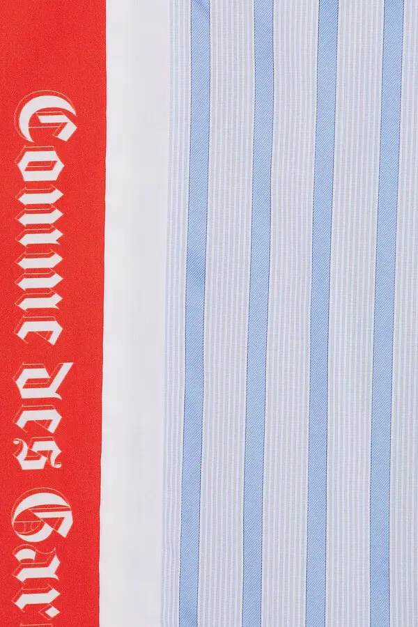 Comme Des Garçons Yarn Dyed Stripe Shirt In Blue
