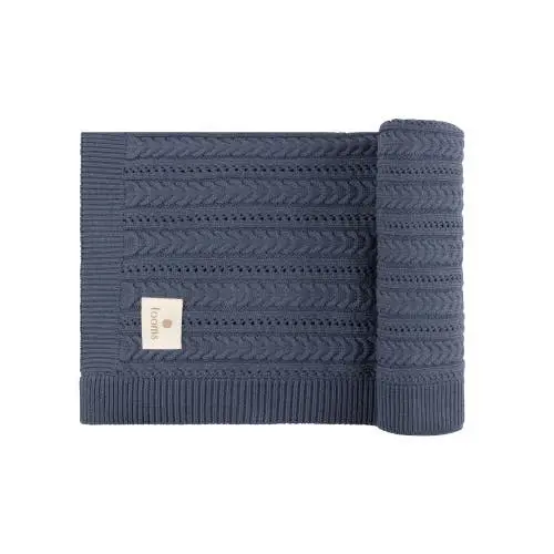 ELY'S & CO. Looms Cable Pointelle Flat Collectionblanket - Blue