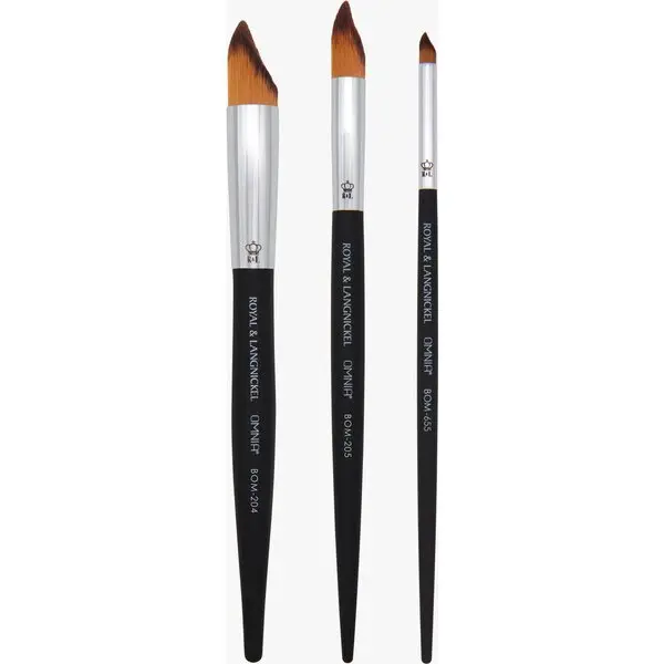 OMNIA BRUSH Crescent Brush Trio Bundle - Black