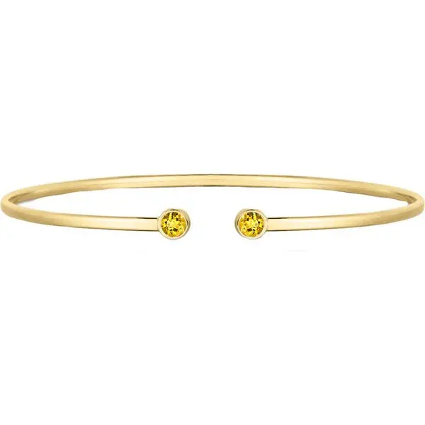 THE LOVERY FINE JEWELRY Open Cuff Bangle - Citrine