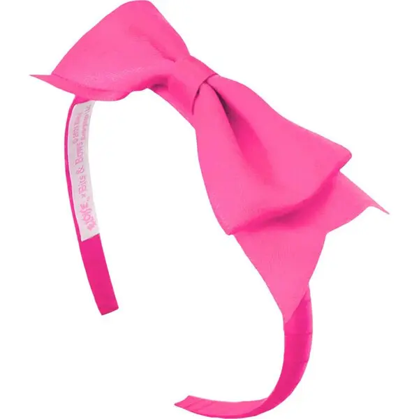 BITS & BOWS Eloise Signature Bow Headband - Pink