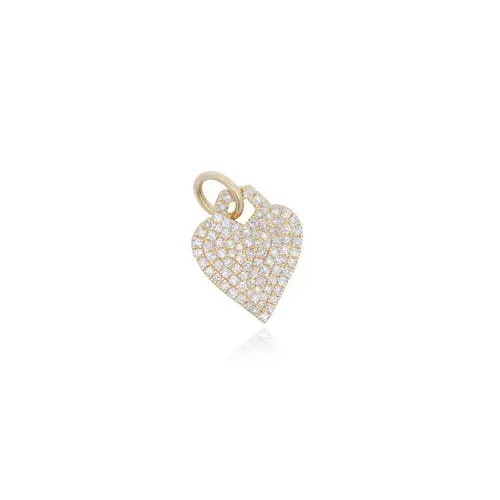 THE LOVERY FINE JEWELRY Diamond Heart Padlock Charm - Yellow Gold