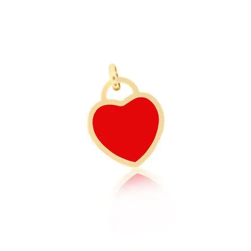 THE LOVERY FINE JEWELRY Heart Padlock Charm - Coral