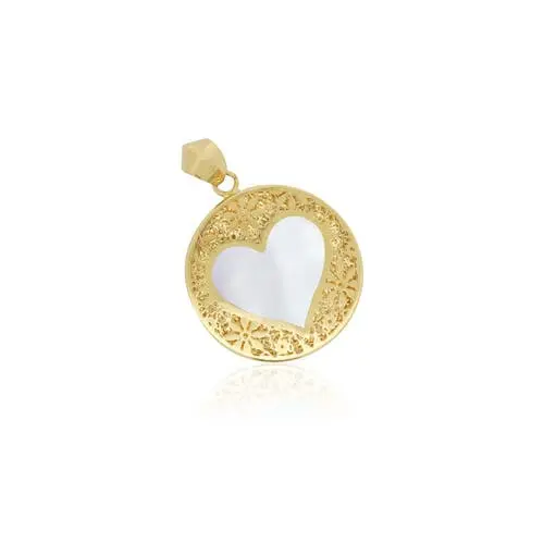 THE LOVERY FINE JEWELRY Lace Heart Charm - Mother Of Pearl
