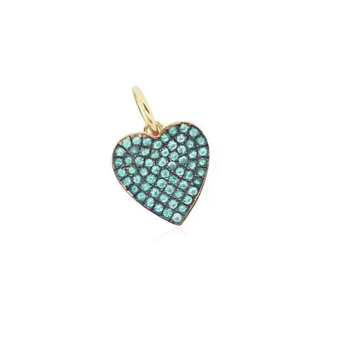 THE LOVERY FINE JEWELRY Heart Charm - Emerald