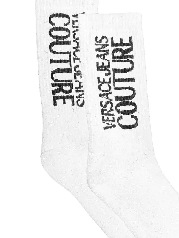 Versace Logo-print Crew Socks