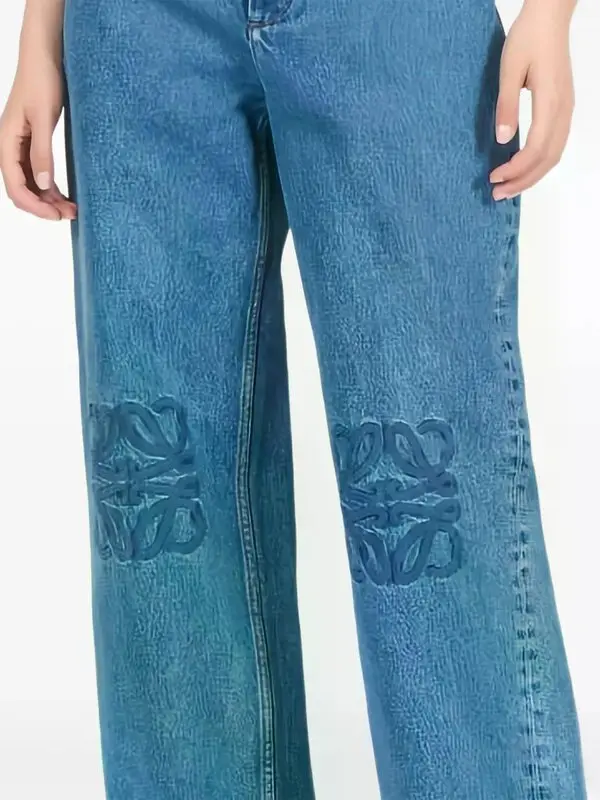 Loewe Anagram Embroidered High-waist Jeans