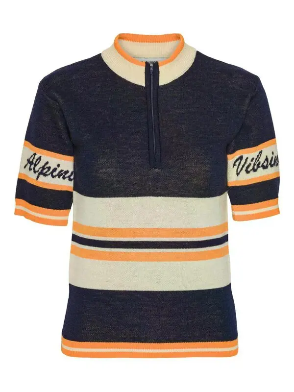 Henrik Vibskov Striped Half-zip Top