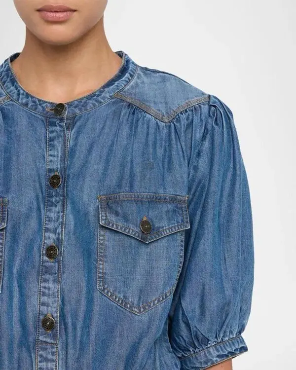 Ramy Brook Norman Mini Shirtdress - Chambray