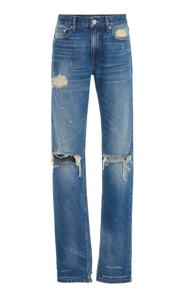 Brandon Maxwell The Riggs Mid-rise Cigarette Jeans - Medium Wash