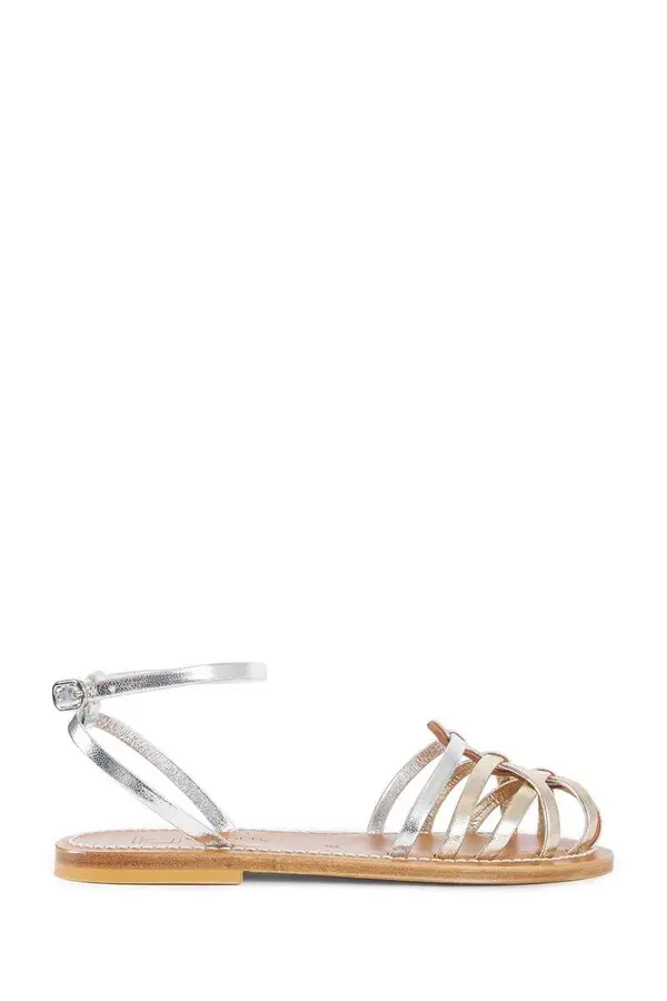 K.JACQUES Cyrenia Flat Sandals - Silver