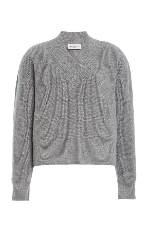 Brandon Maxwell The Maris Cashmere Sweater - Grey