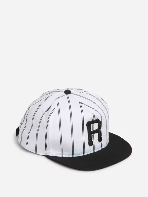 Rhude Striped Cap - White
