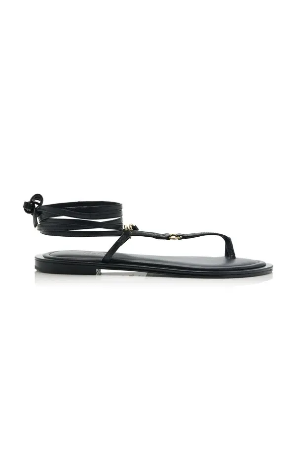 A.emery Tesni Leather Sandals - Black