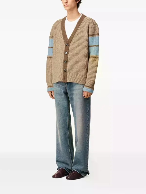 AMI Paris College Wool Cardigan