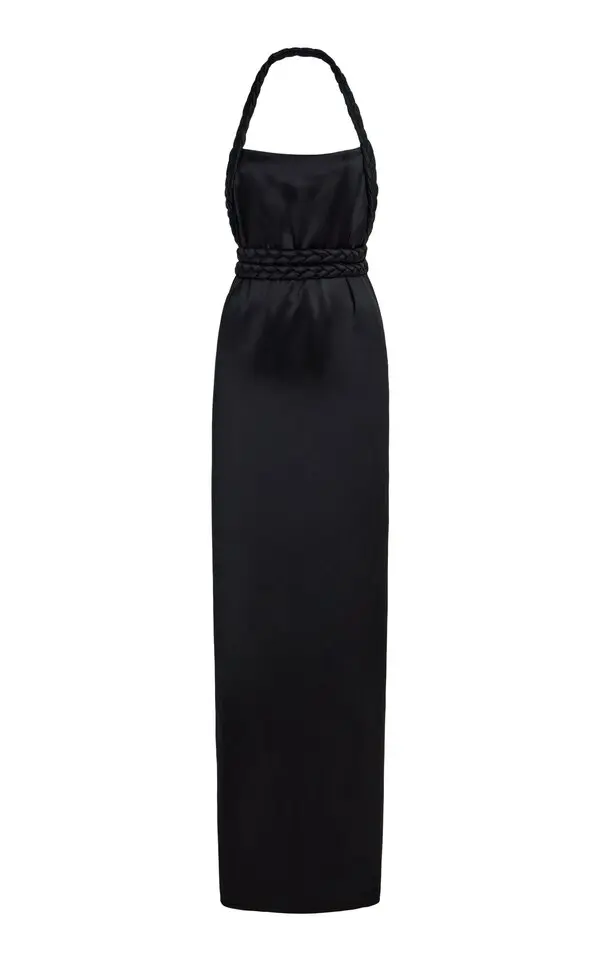 Bevza Kosa Rope-detailed Maxi Dress - Black