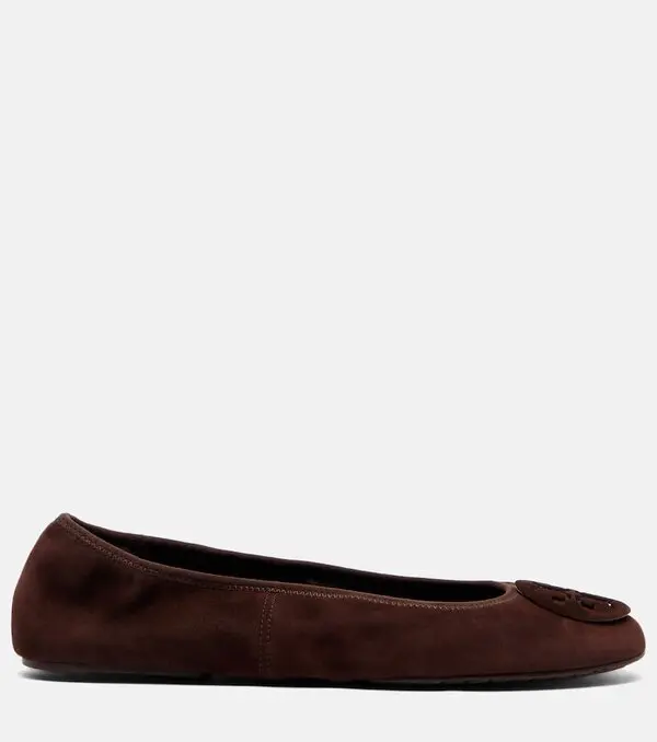 Tory Burch Reva Travel Suede Ballet Flats