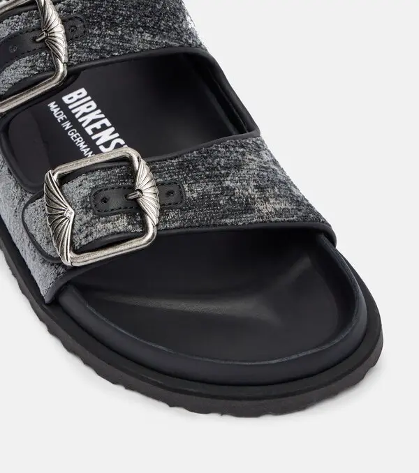 BIRKENSTOCK Arizona Velvet Sandals - Grey