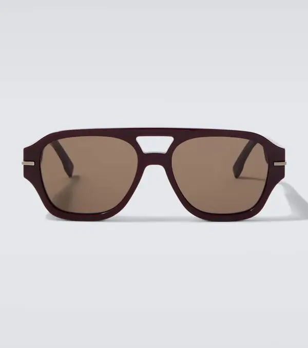 Fendi Graphy Aviator Sunglasses - Burgundy