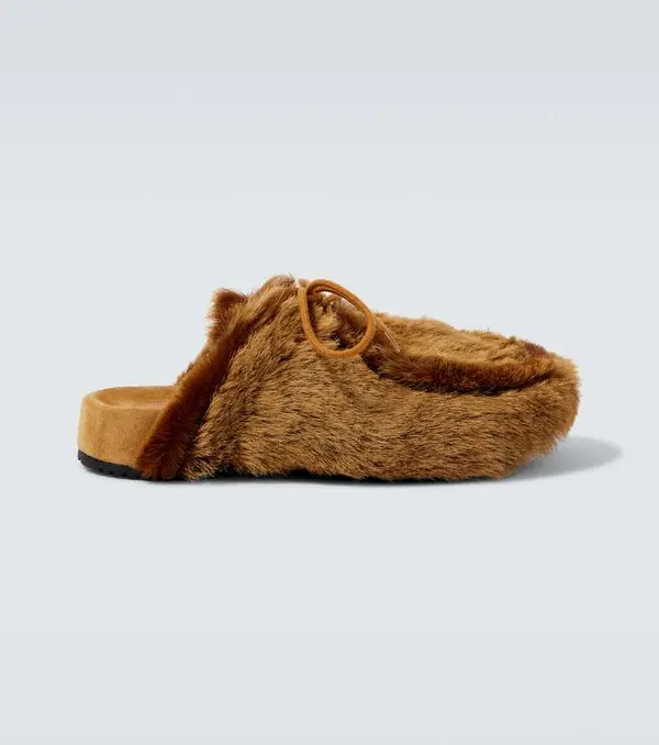 Dries Van Noten Shearling Clogs
