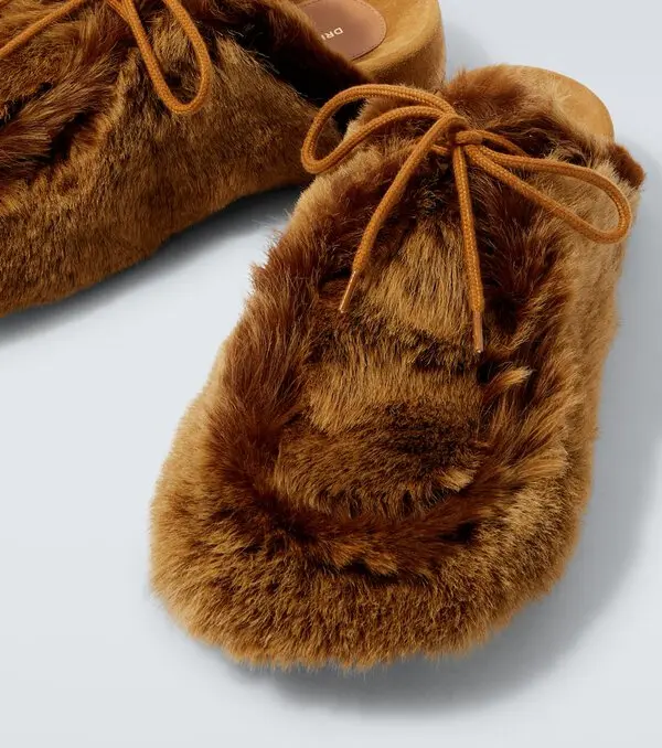 Dries Van Noten Shearling Clogs