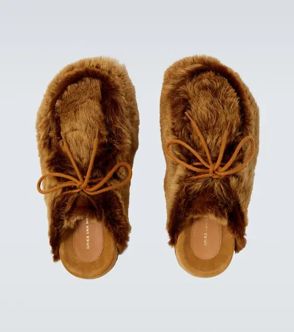 Dries Van Noten Shearling Clogs