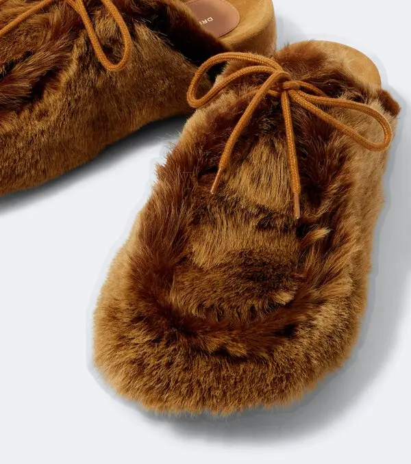 Dries Van Noten Shearling Clogs