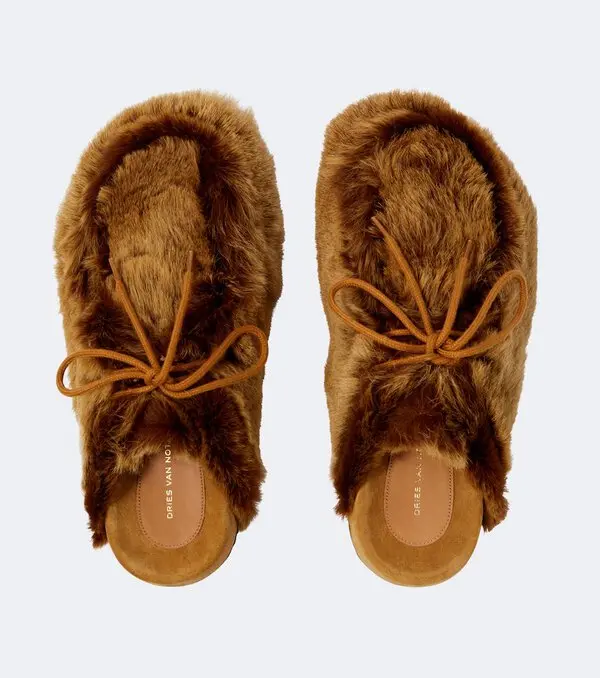 Dries Van Noten Shearling Clogs