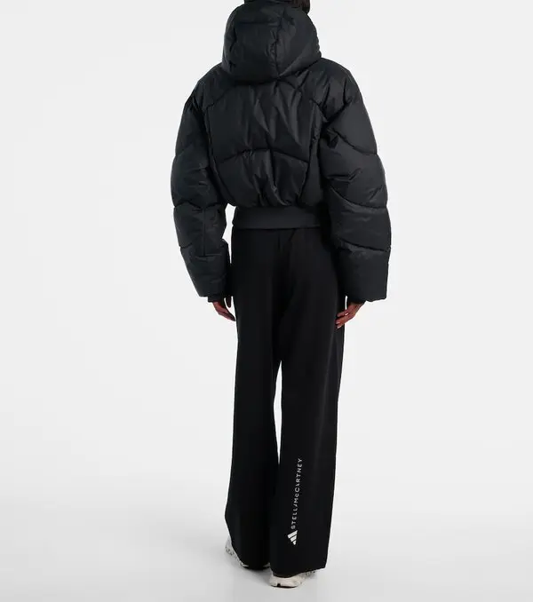 Adidas By Stella McCartney Cropped Puffer Jacket - Black