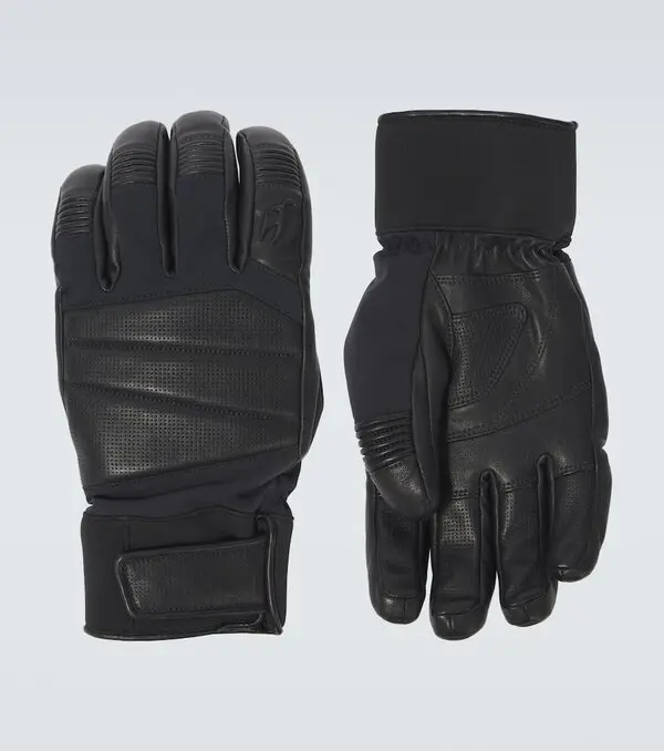 Toni Sailer Fred Leather Ski Gloves - Black