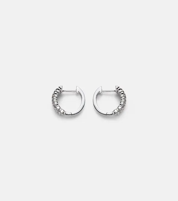 ANITA KO Three Row Diamond Huggie Earrings