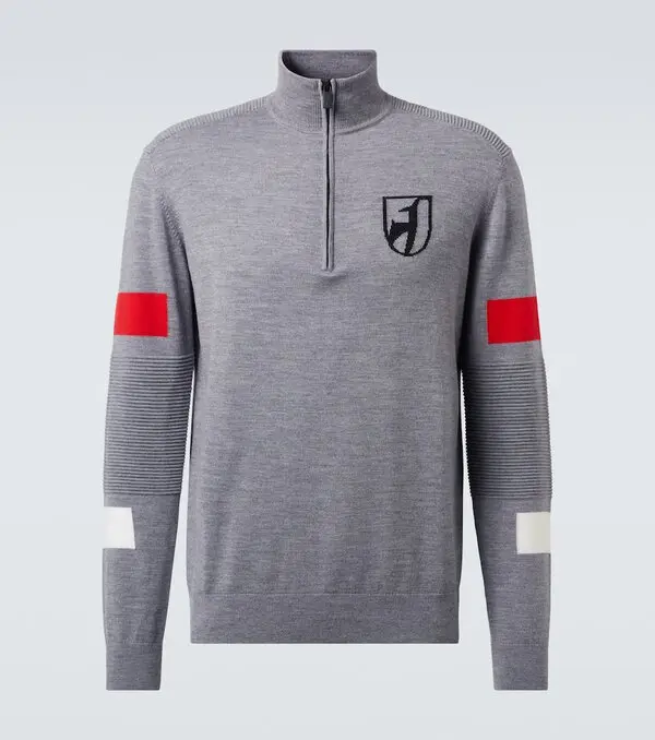 Toni Sailer Hupert Wool Half-zip Sweater - Grey