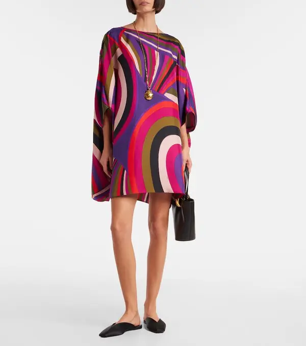 Emilio Pucci Iride Silk Satin Minidress